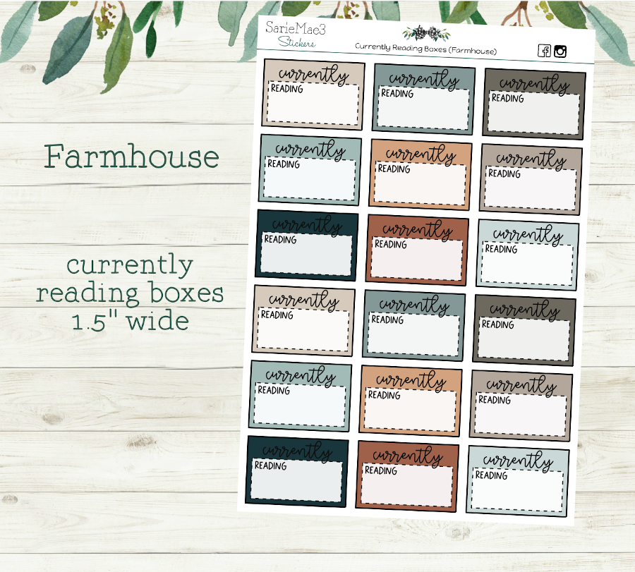 Currently Reading Boxes (Farmhouse) – SarieMae3