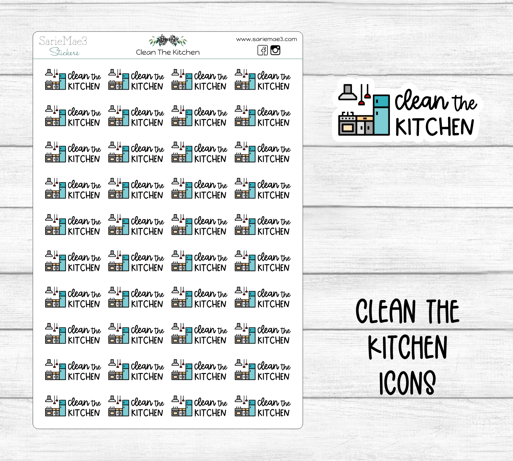 Clean the Kitchen Icons – SarieMae3