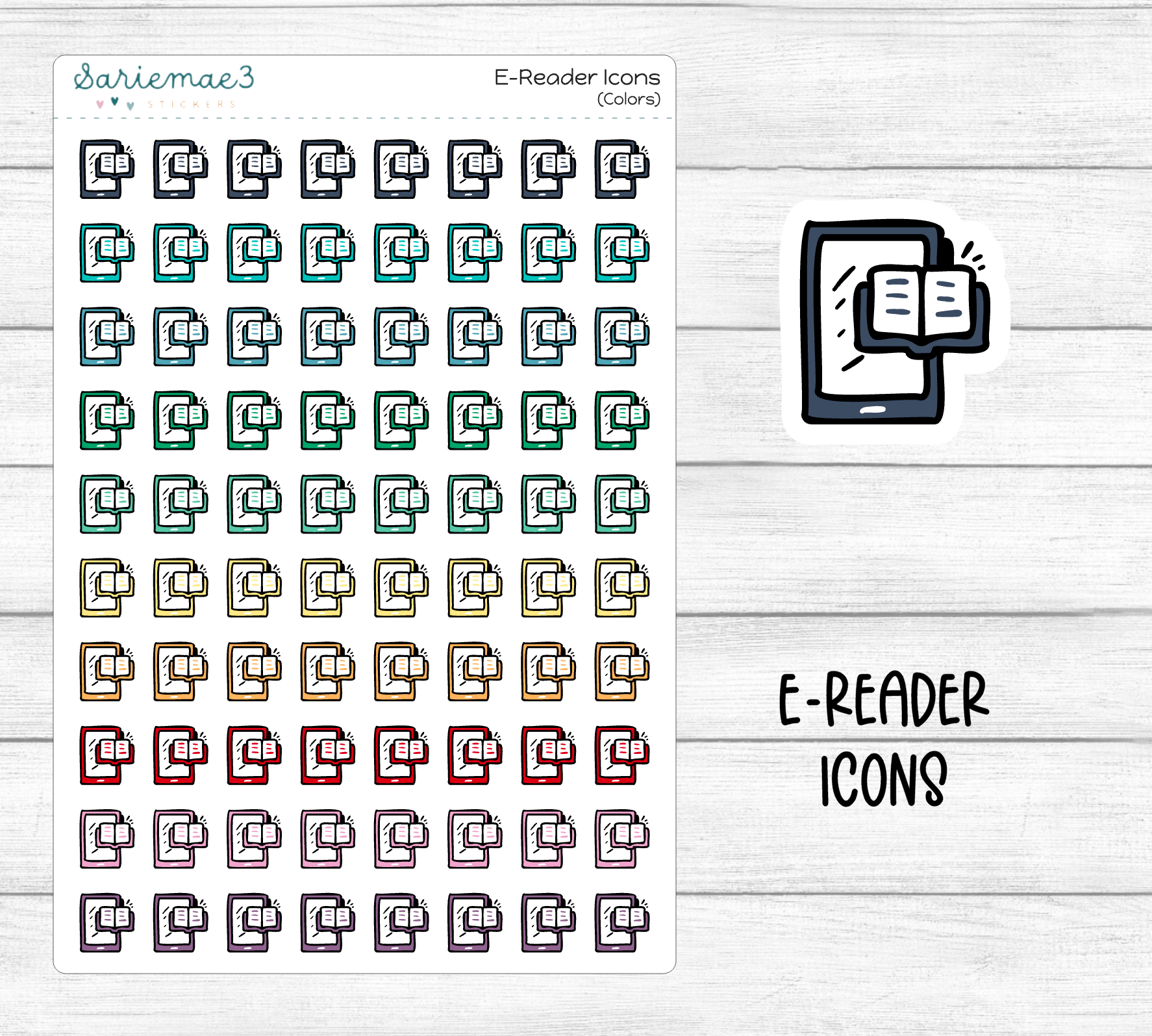E-Reader (Kindle) Icons (Reformat) – SarieMae3