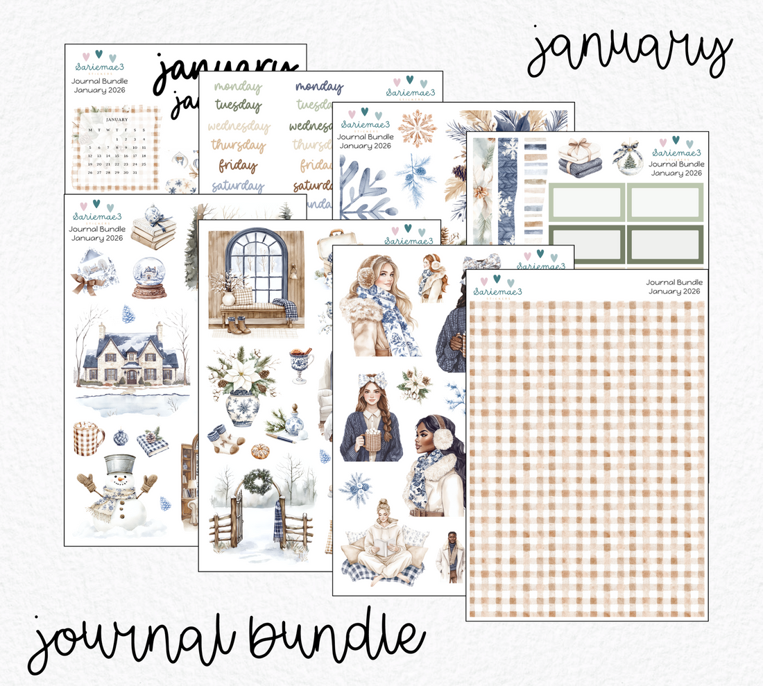 January Journal Bundle (20% off) LIMITED TIME! – SarieMae3